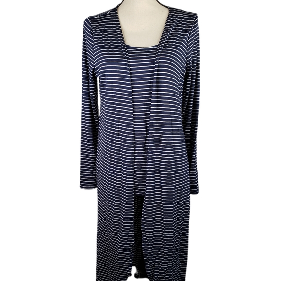 The Vanity Room | Sweaters | The Vanity Room Long Sleeve Duster Navy ...